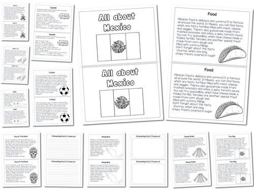 Mexico: Country study - Mini book - Geography | Teaching Resources