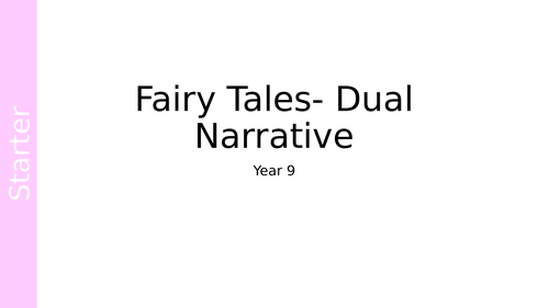 Fairy tales lesson on dual narrative | Teaching Resources