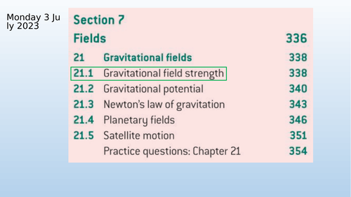 AQA A LEVEL PHYSICS C21 GRAVITATIONAL FIELDS (FULL CHAPTER SLIDES ...