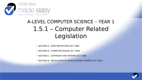 OCR A-Level Computer Science 1.5.1 Pack | Teaching Resources