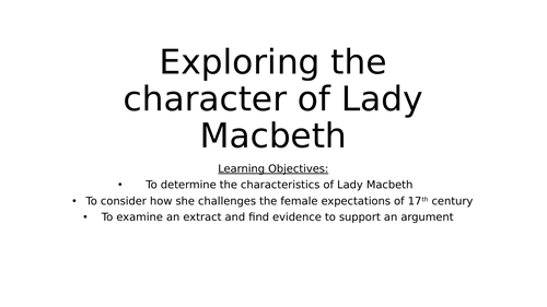 Lady Macbeth Feminist Perspective and Literary Theory | Teaching Resources