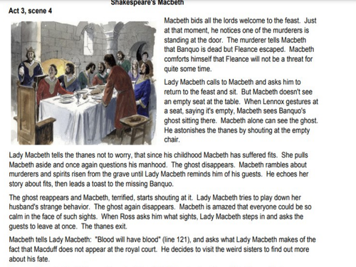 Macbeth Act 3 Scene 4 | Teaching Resources