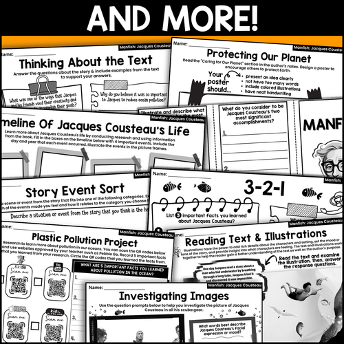 Manfish: A Story of Jacques Cousteau Read Aloud Book Companion ...