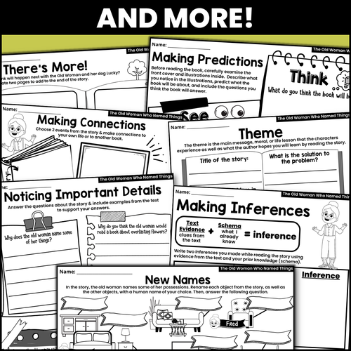 The Old Woman Who Named Things Read Aloud Book Companion Activities ...