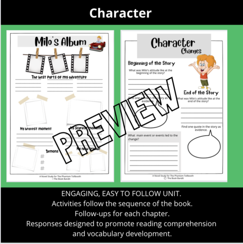 THE PHANTOM TOLLBOOTH by Norton Juster NOVEL STUDY and Reading ...