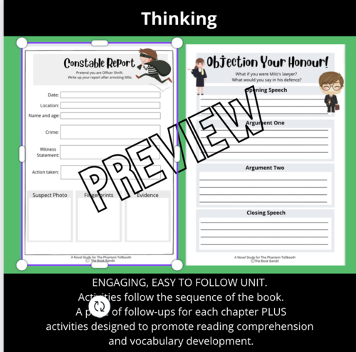 THE PHANTOM TOLLBOOTH by Norton Juster NOVEL STUDY and Reading ...