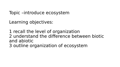 introduce ecosystem | Teaching Resources