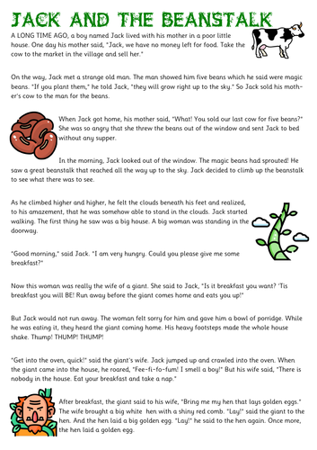Jack and the Beanstalk | Teaching Resources