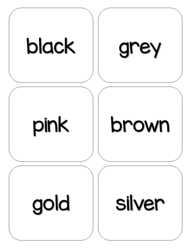 ESL EFL YLE Starters Beginners - Colour flashcards, games and ...