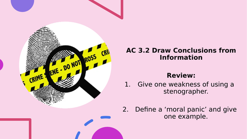 WJEC Criminology - Unit 3 (3) | Teaching Resources
