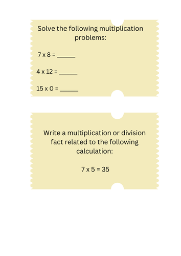 Year 4 Maths Exit Tickets | Teaching Resources