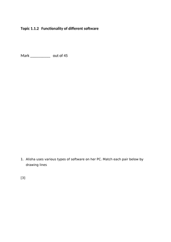 WJEC Vocational ICT Unit 1 (first 2 topic papers with mark schemes ...
