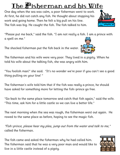 The Fisherman and His Wife | Teaching Resources
