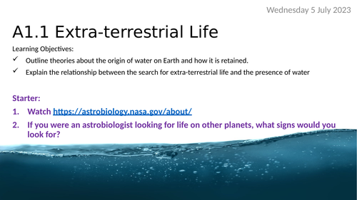 IB Biology A1.1 Water (first assessment 2025) | Teaching Resources