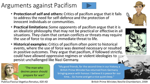 Card Sort: What are the pros and cons of Pacifism? | Teaching Resources
