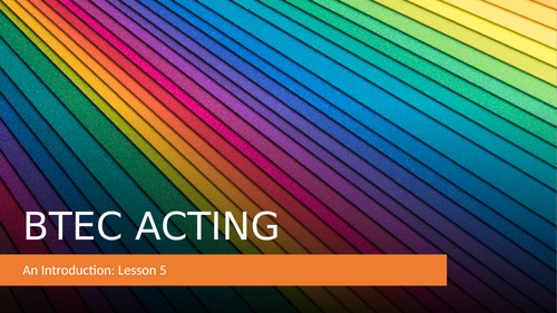 Level 1/2 Component 1: BTEC in Performing Arts (Drama) Curious Incident ...