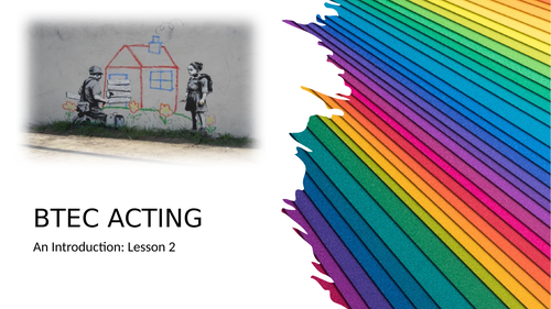 Level 1/2 Component 1: BTEC in Performing Arts (Drama) Curious Incident | Teaching Resources