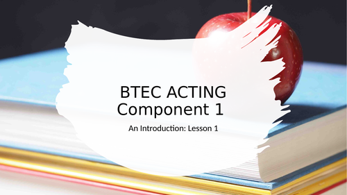 Level 1/2 Component 1: BTEC in Performing Arts (Drama) Curious Incident ...