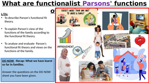AQA A-level Sociology Families: Theories of the family – Parson’s view ...