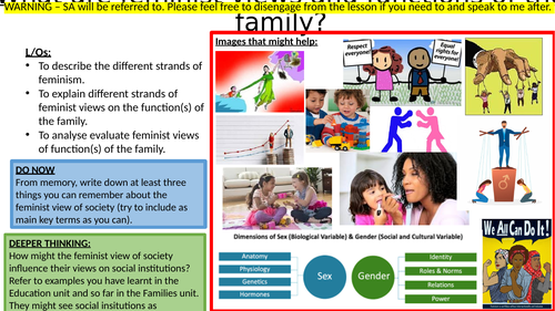 AQA A-level Sociology Families: Theories of the family – Feminist views ...