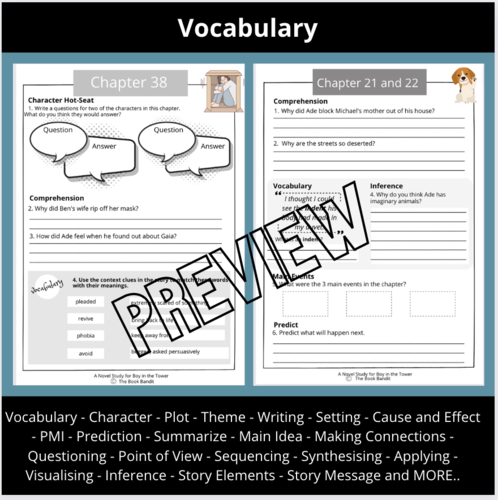 BOY IN THE TOWER by Polly Ho-Yen NOVEL STUDY and Reading Comprehension ...