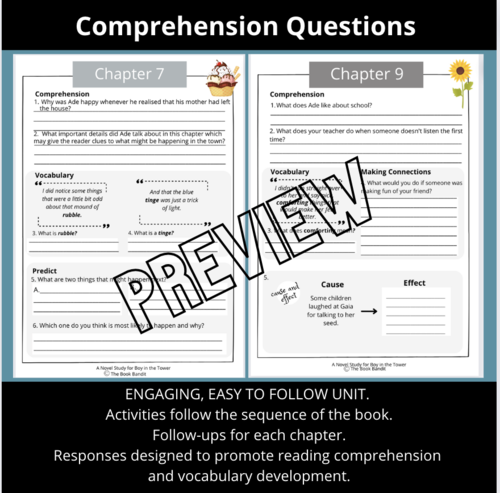 BOY IN THE TOWER by Polly Ho-Yen NOVEL STUDY and Reading Comprehension ...