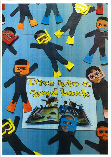 Dive into a Good Book Reading Templates Display Underwater Sea Ocean ...