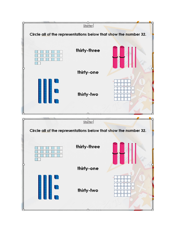 Year 2 Place value representing numbers | Teaching Resources