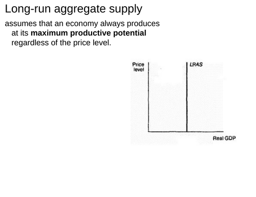 Long run aggregate supply LRAS | Teaching Resources