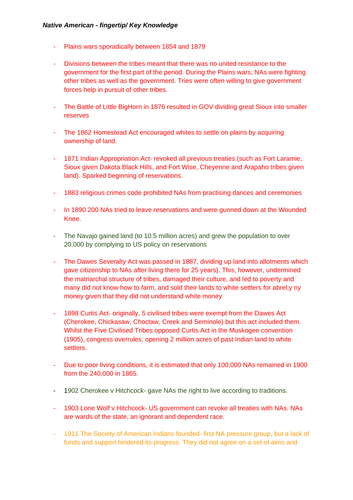 OCR A level History: Civil Rights in the USA 1865-1992: Native ...