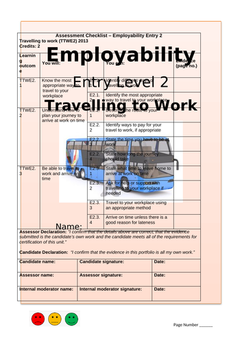 Employability Entry Level 2 Travelling to Work (ASDAN) | Teaching Resources
