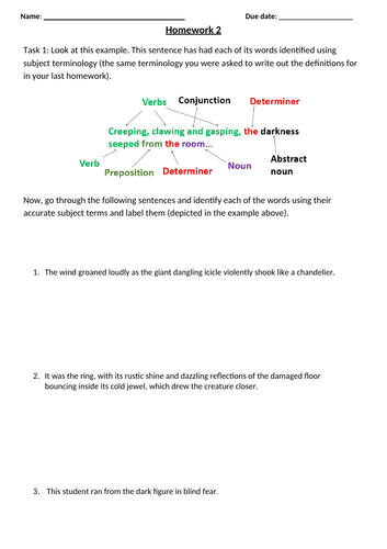 KS3 - General English Homework sheets | Teaching Resources