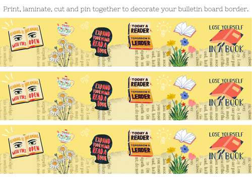 Literacy corner - bulletin board border | Teaching Resources