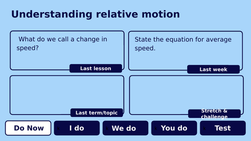 KS3 Exploring relative motion | Teaching Resources