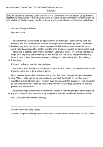 AQA Language Paper 1 x 7 | Teaching Resources