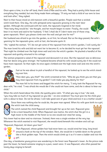 Rapunzel Reading Comprehension | Teaching Resources