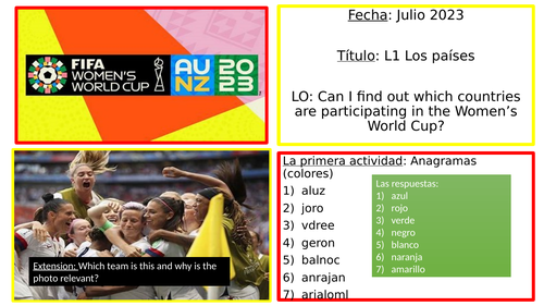 Mundial 2023 - Women's World Cup (Spanish) | Teaching Resources