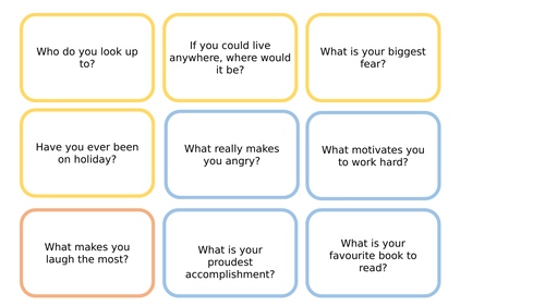 ELSA 'Get to know me' cards | Teaching Resources