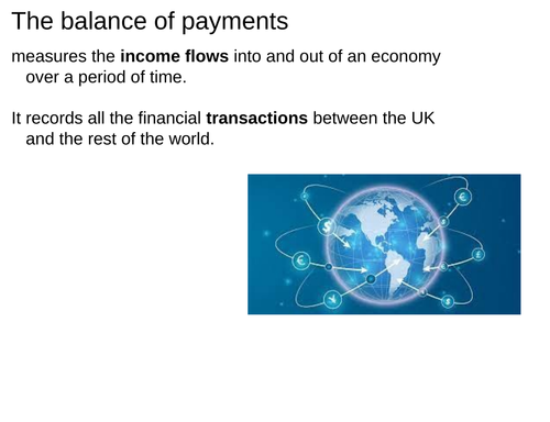 The current account balance of payments | Teaching Resources