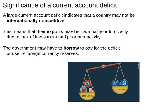 Significance of current account deficit | Teaching Resources