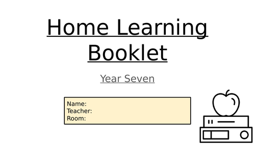 Year Seven - Home Learning Booklet Vocabulary | Teaching Resources