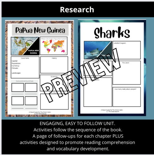 THE SHARK CALLER by Zillah Bethell NOVEL STUDY and Reading ...