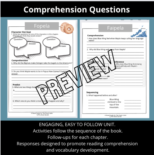 THE SHARK CALLER by Zillah Bethell NOVEL STUDY and Reading ...