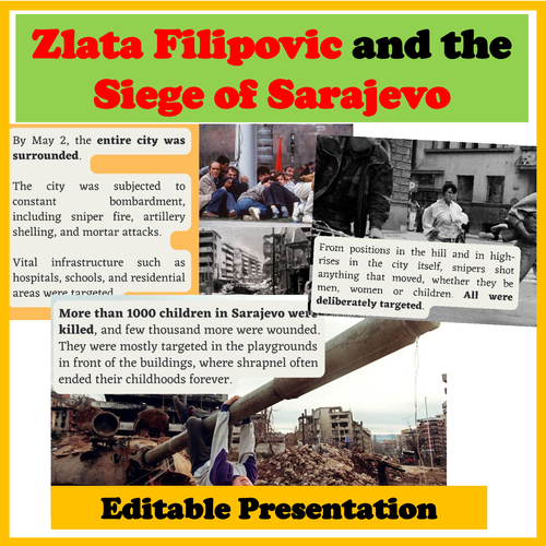 Zlata Filipovic and the Siege of Sarajevo Power Point Presentation ...