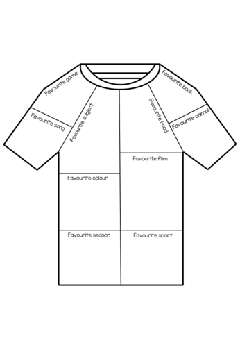 All About Me T-Shirt - Back to School Art Craft - English and Spanish ...