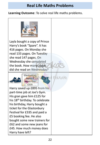 Functional Skills Maths Level 1 - Addition and Subtraction Workbook ...