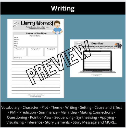 RAVEN WINTER by Susanna Bailey NOVEL STUDY and Reading Comprehension ...