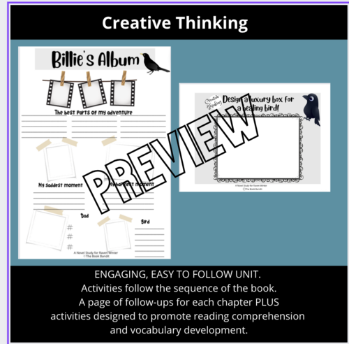 RAVEN WINTER by Susanna Bailey NOVEL STUDY and Reading Comprehension ...