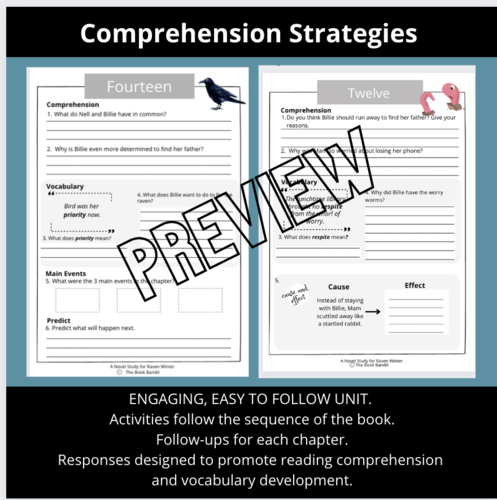 RAVEN WINTER by Susanna Bailey NOVEL STUDY and Reading Comprehension ...