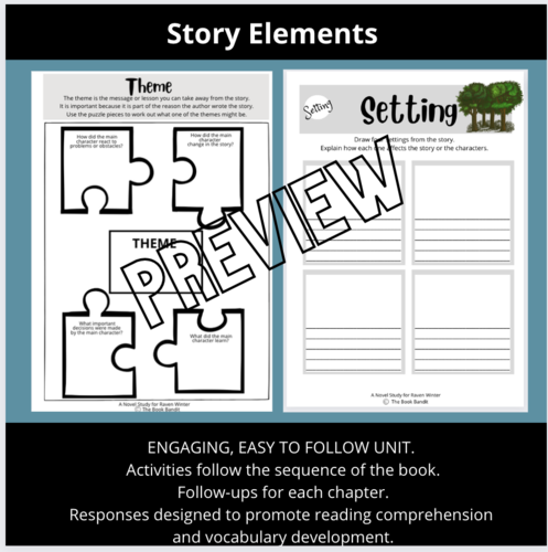 RAVEN WINTER by Susanna Bailey NOVEL STUDY and Reading Comprehension ...